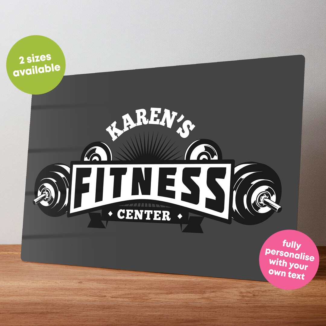 Personalised Fitness Studio Sign – Custom Home Gym Wall Decor, Fitness ...
