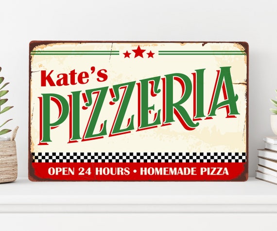 Pizzeria Sign / Personalised Pizza Sign / Metal Garden Pizza - Etsy