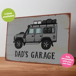 Personalised Land Rover Sign / Personalised Metal Sign / Custom ...