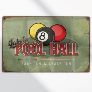 Personalised Pool Sign / Billiards Decor / Pool Hall Sign / Custom ...