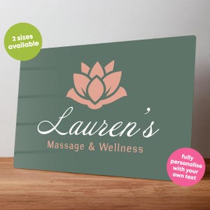 Personalised Massage and Wellness Sign – Custom Salon Wall Decor ...