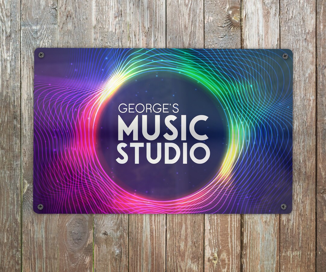 Personalised Home Studio Sign / Music Room Sign / Custom Musician Sign ...