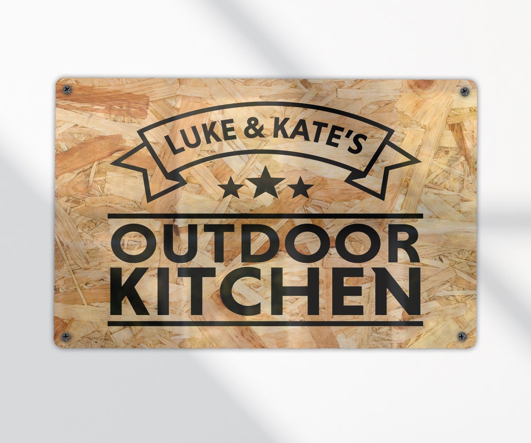 Outdoor Kitchen Sign / BBQ Sign / Personalised Outdoor Kitchen - Etsy