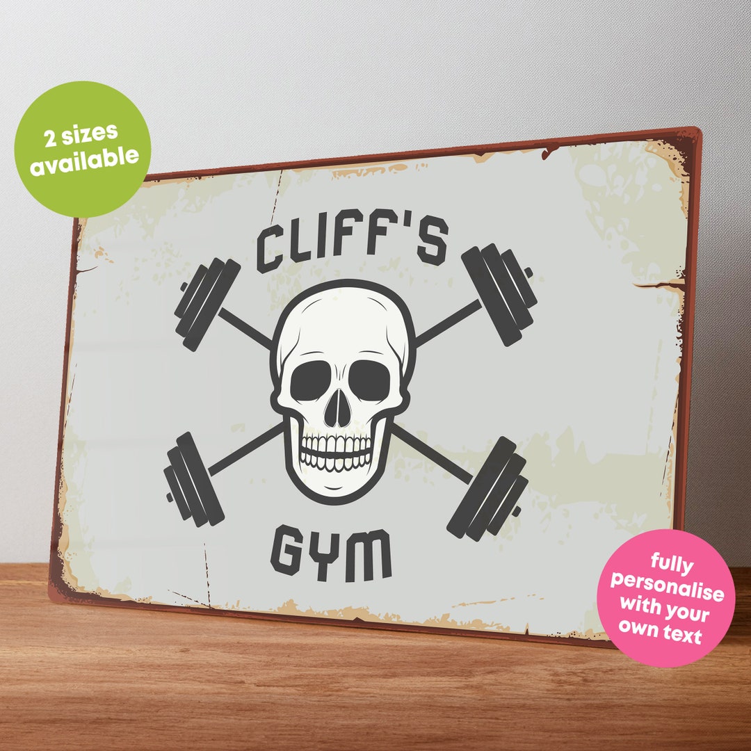 Personalised Gym Sign / Metal Fitness Sign / Gym Decor / Personalised ...