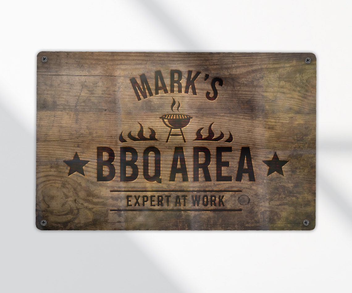 BBQ Sign / Personalised Sign / Rustic Sign / Garden Sign / - Etsy