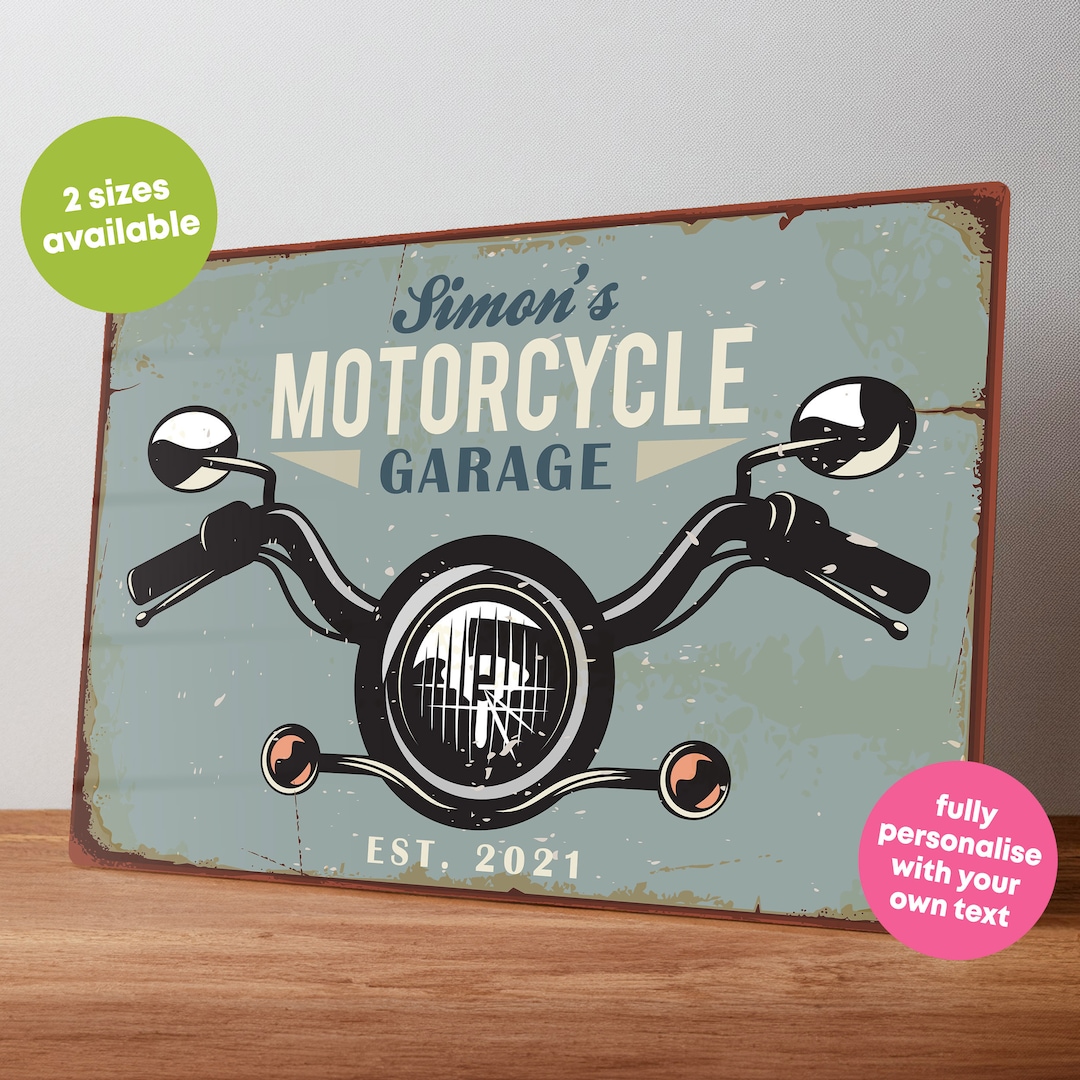 Personalised Motorbike Sign / Personalised Garage Sign / Motorcycle ...