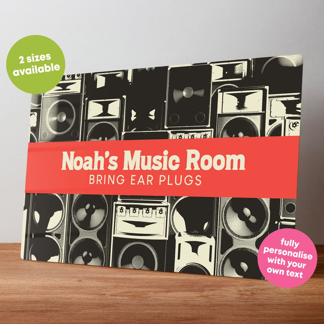 Personalised Music Room Sign / Personalised Music Sign / Custom / Drum ...