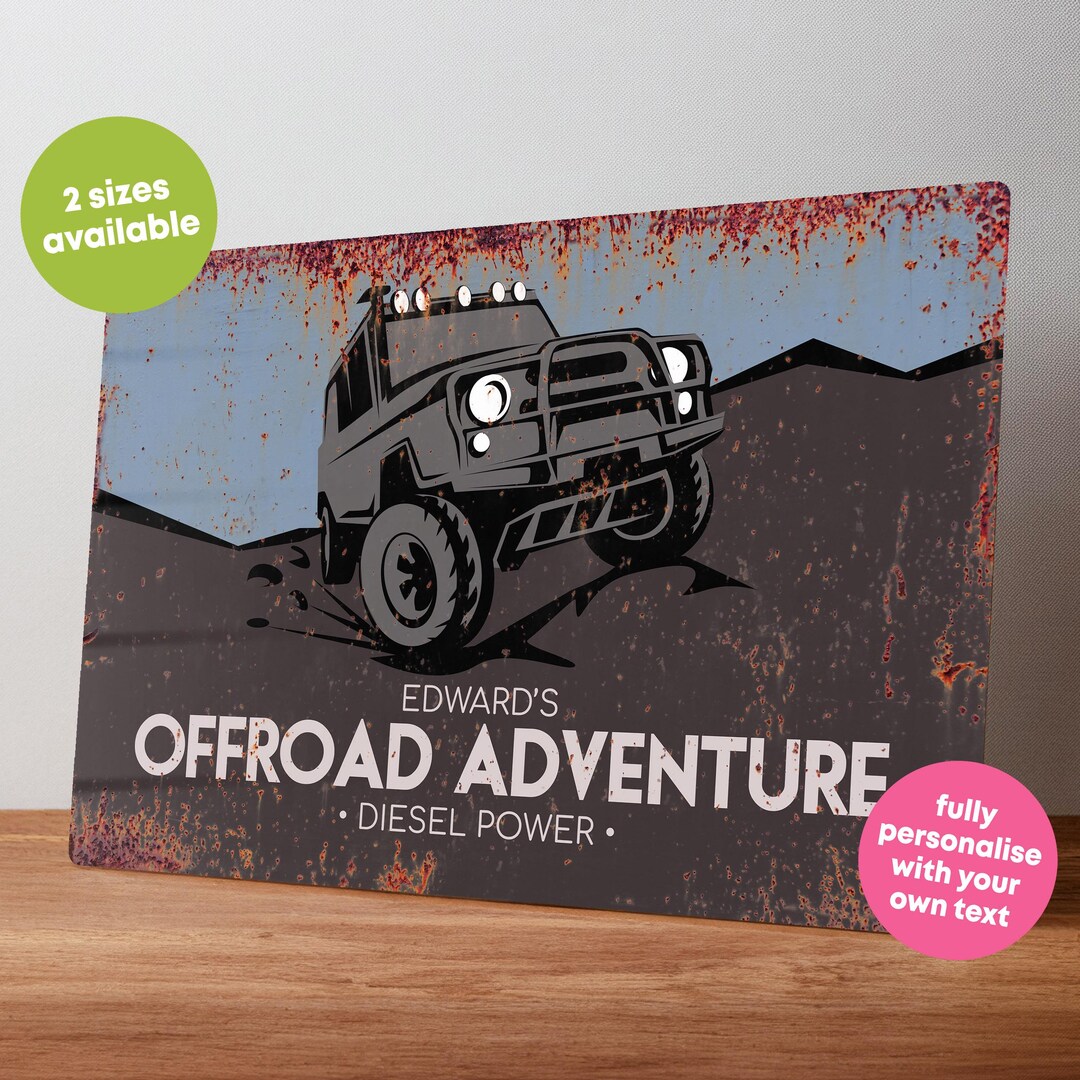 Personalised Offroad 4x4 Sign / Shed Sign / Land Rover / Garage Sign ...