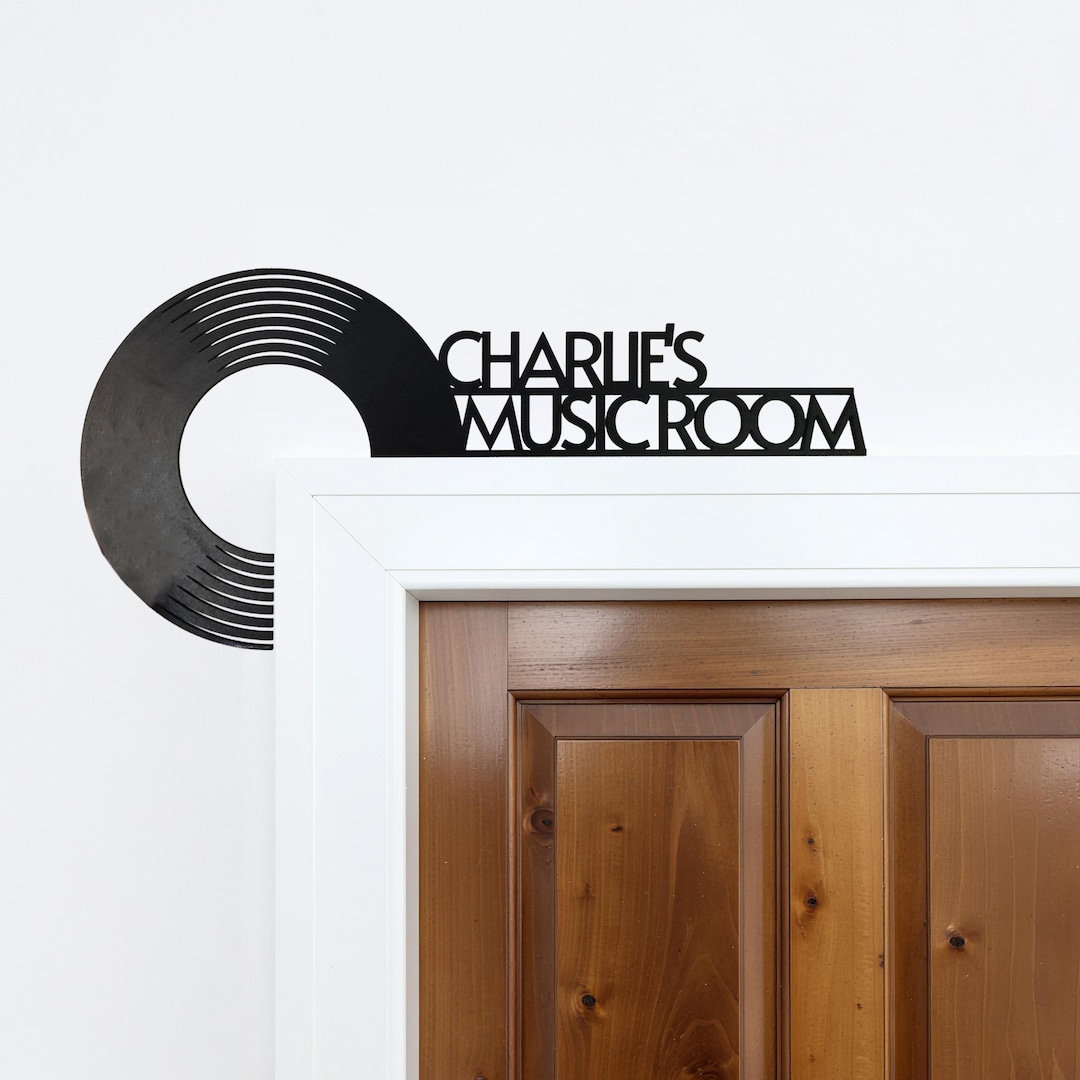 Personalised Music Room Door Topper Custom Sign Record Collector Wall ...
