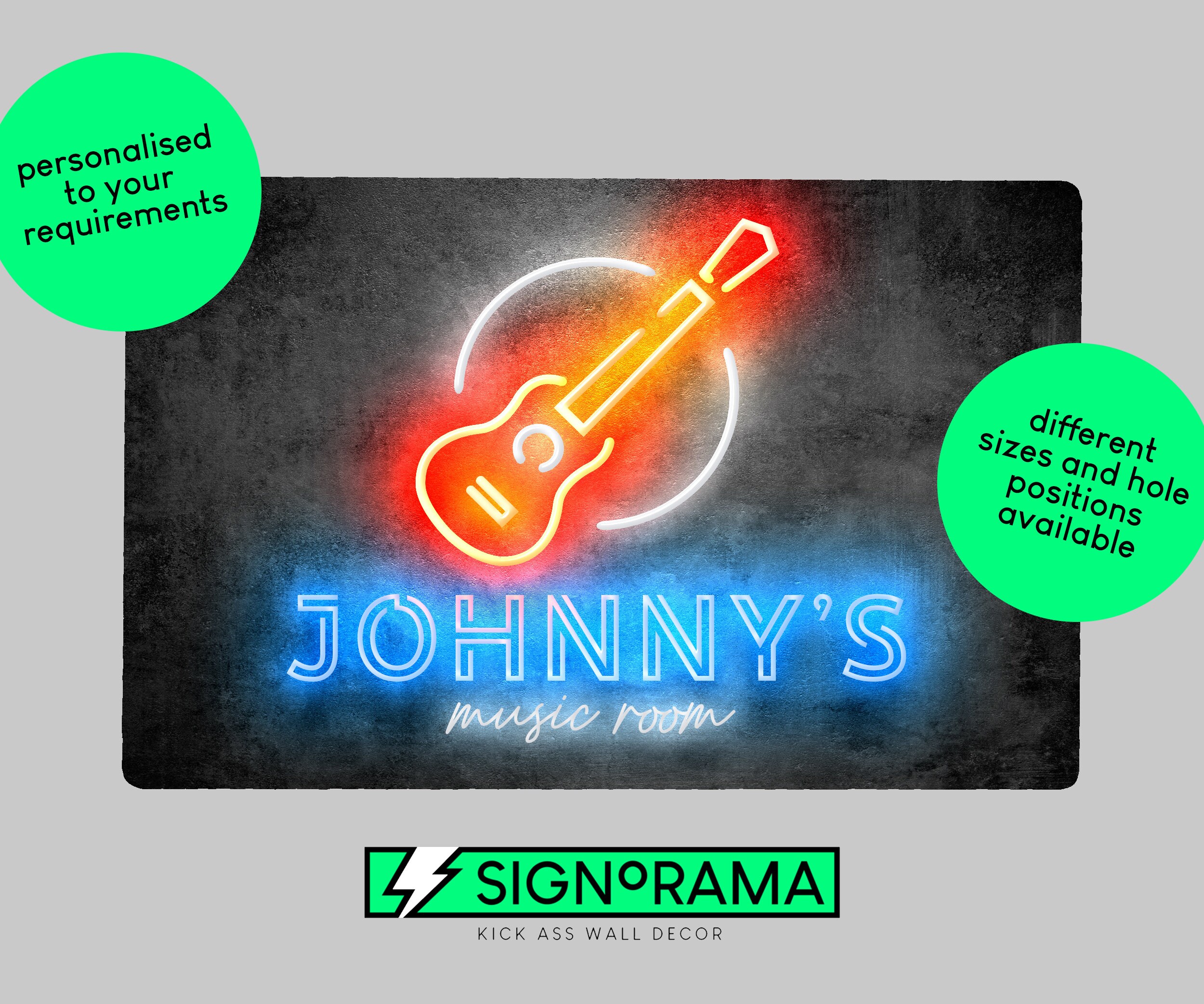 Personalised Music Room Sign / Guitarist Sign / Musician Gift - Etsy