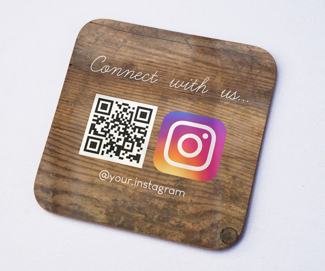 Personalised Beautician QR Code Coaster – Custom Instagram and Facebook ...