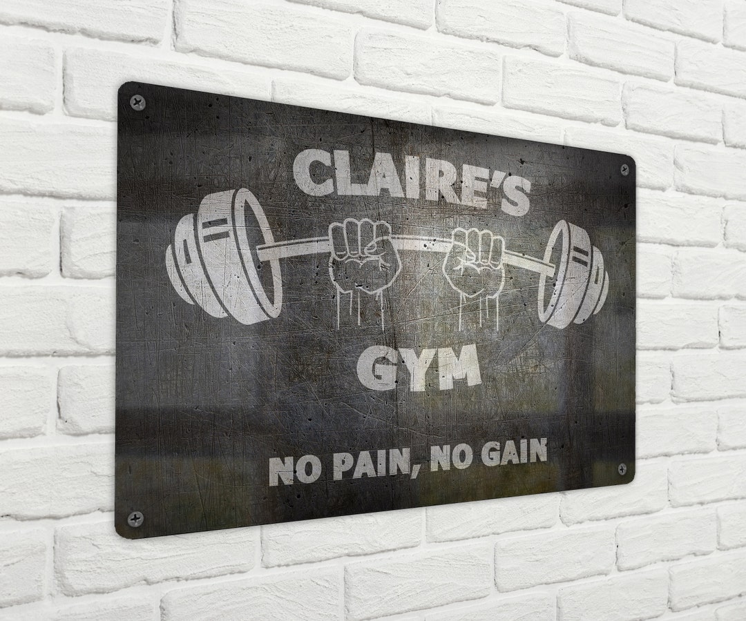 Home Gym Sign / Workout Sign / Motivational Sign / Gym / Metal Gym Wall ...