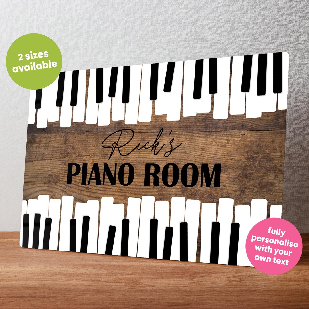 Personalised Piano Sign / Music Room Sign / Custom Musician Sign ...