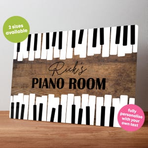 Personalised Piano Sign / Music Room Sign / Custom Musician Sign ...