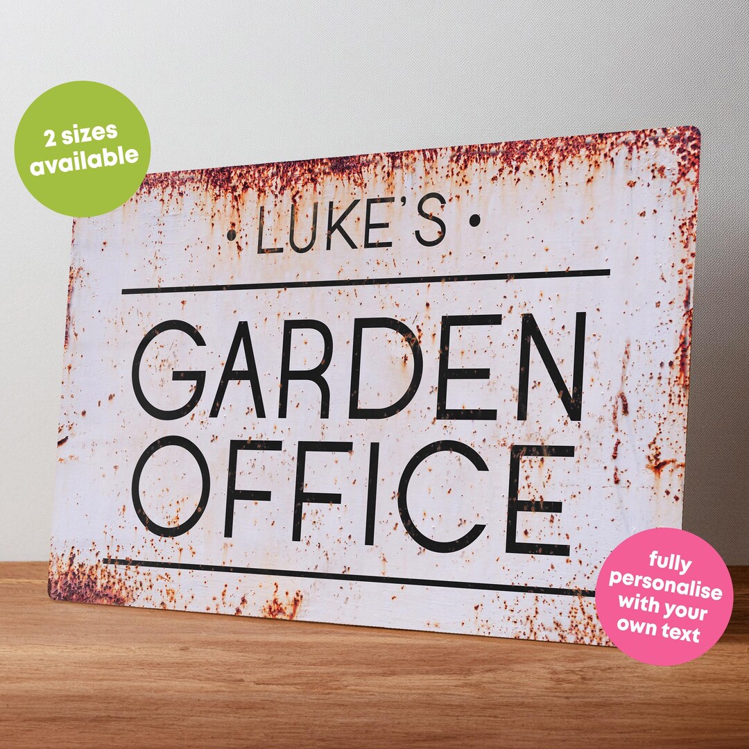 Personalised Garden Office Sign / Garden Sign / Office Plaque / Garden ...