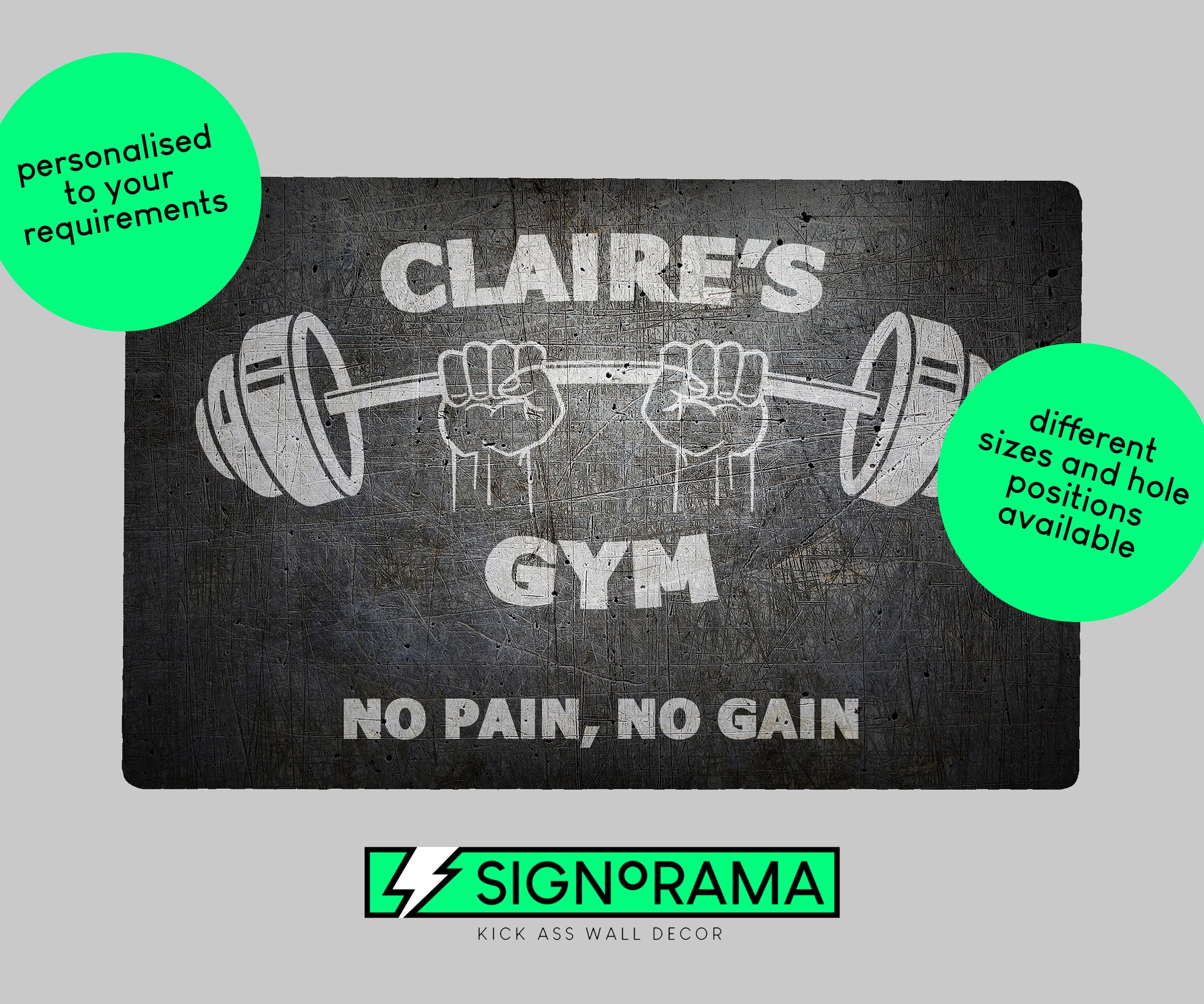 Home Gym Sign / Workout Sign / Motivational Sign / Gym / Metal - Etsy