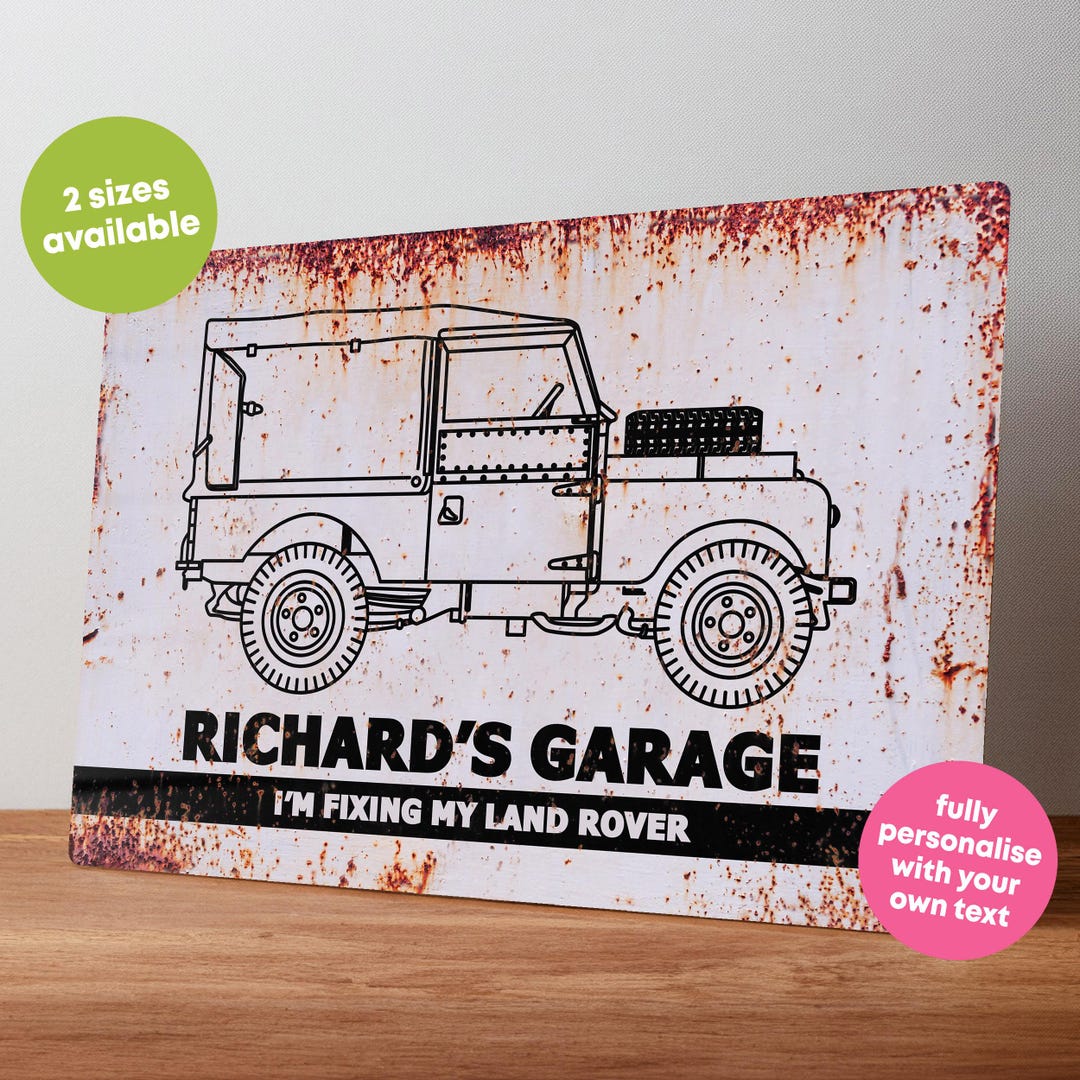 Personalised Workshop Sign / Shed Sign / Land Rover / Garage Sign ...