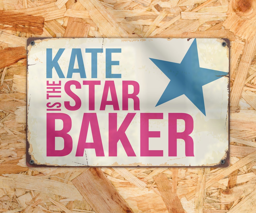 Star Baker Sign / Great British Bake-off / Bakery Sign / Cake - Etsy