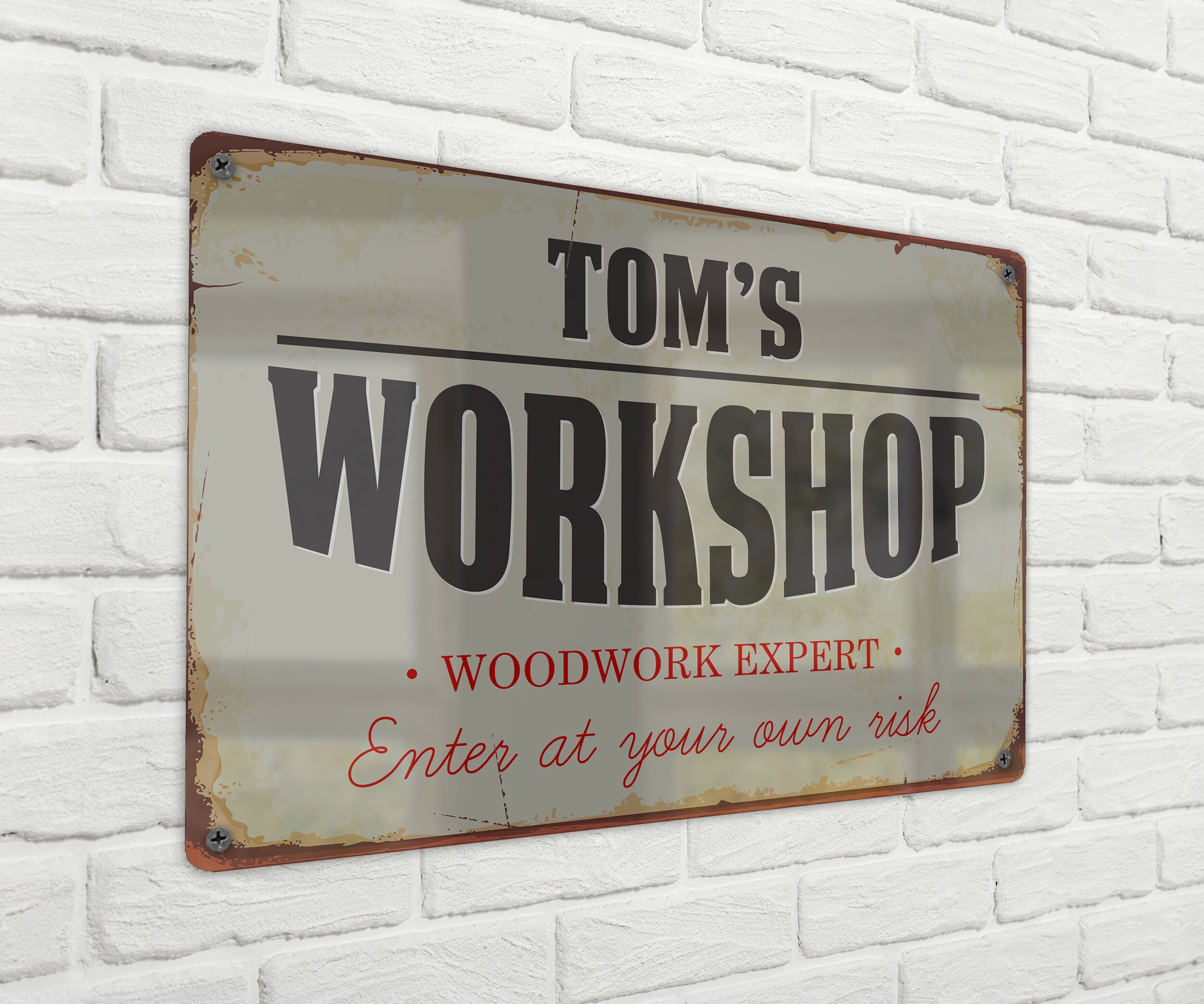 Personalised Workshop Sign / Shed Sign / Woodwork / - Etsy