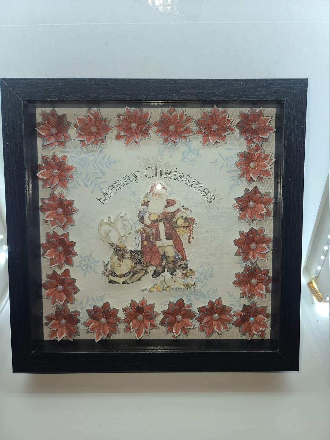 Santa Shadow Box - Etsy