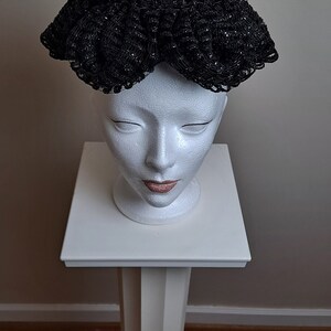 50s Vintage Trebor Original Black Cello Scallop Hat - Etsy