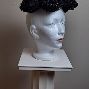 50s Vintage Trebor Original Black Cello Scallop Hat - Etsy