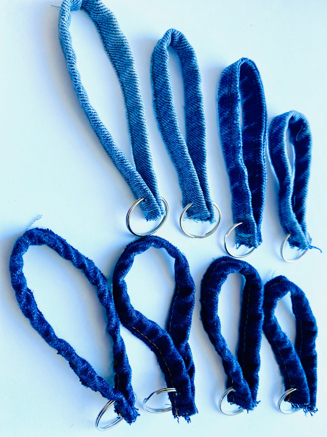 Denim Key Chain, Upcycled Key Hob, ECO Gift, Zero Waste Idea, Handmade ...