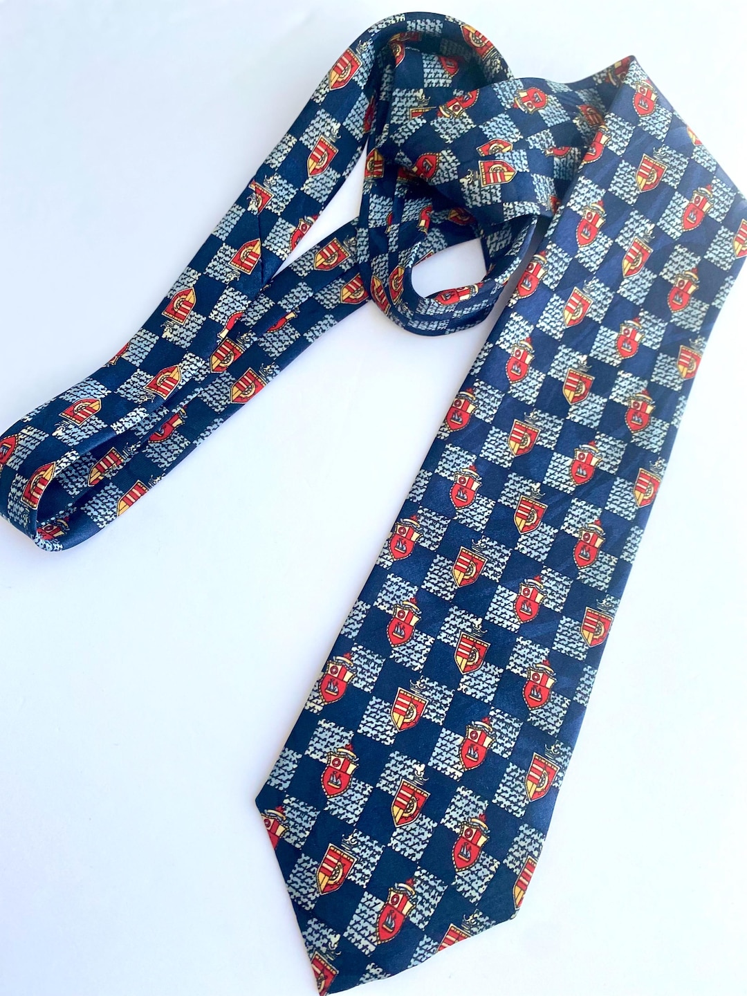 Mario Valentino Vintage Men's Tie, All Silk, Make in Italy, 59" Long ...