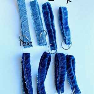 Denim Key Chain, Upcycled Key Hob, ECO Gift, Zero Waste Idea, Handmade ...
