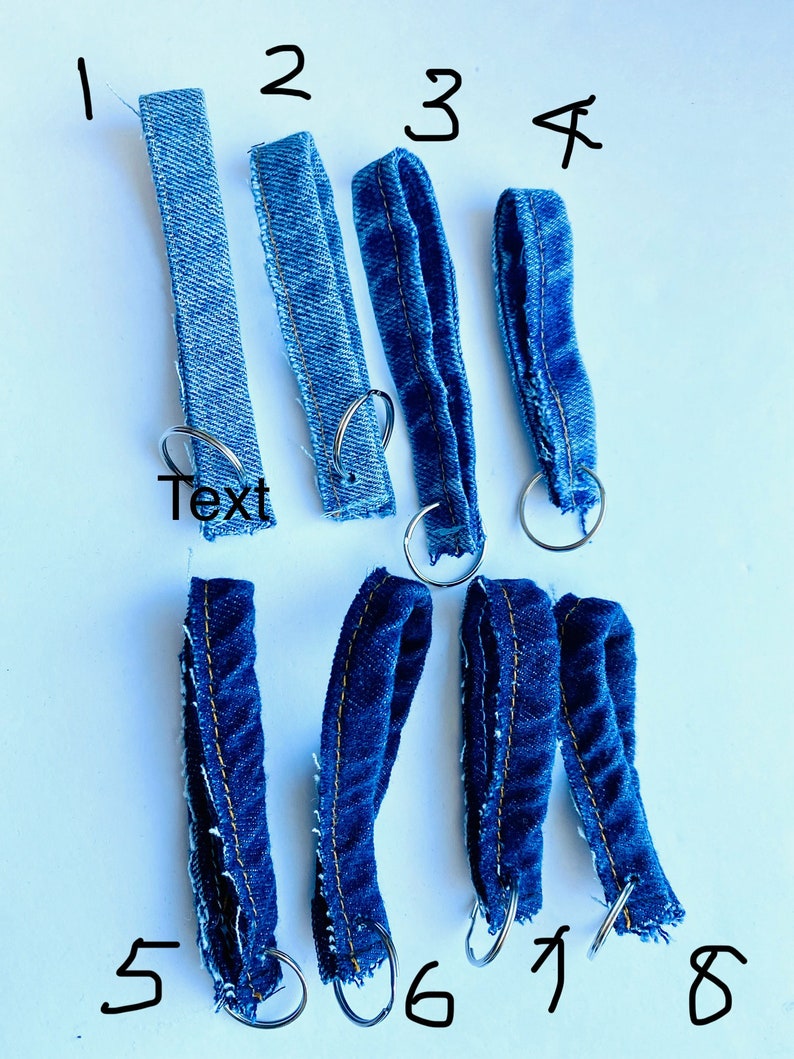 Denim Key Chain, Upcycled Key Hob, ECO Gift, Zero Waste Idea, Handmade ...