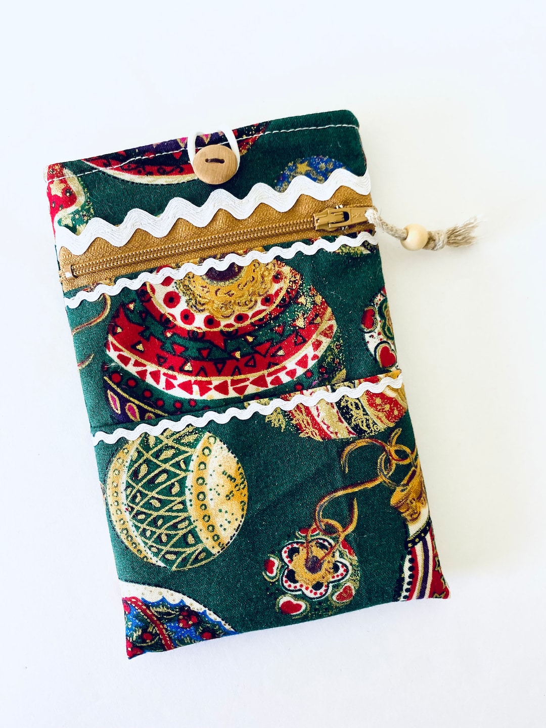 Christmas Print Phone Wallet: Padded iPhone Cover With Zipper Pocket - Etsy