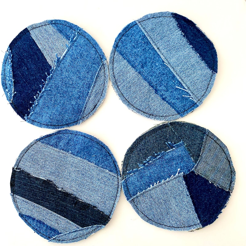 Patchwork Denim Fabric - Etsy
