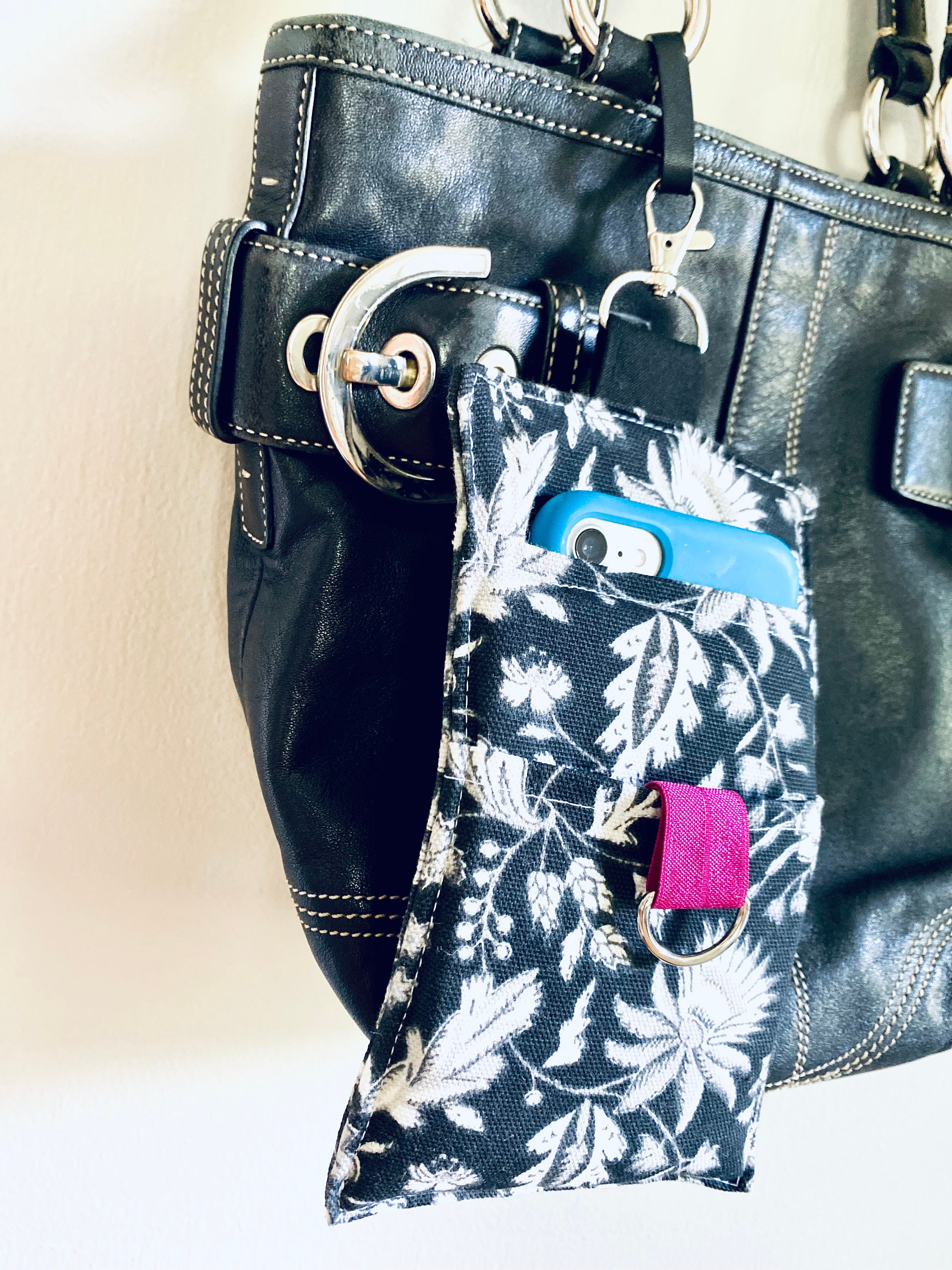 Floral Clip on Phone Wallet, Padded Card Holder - Etsy