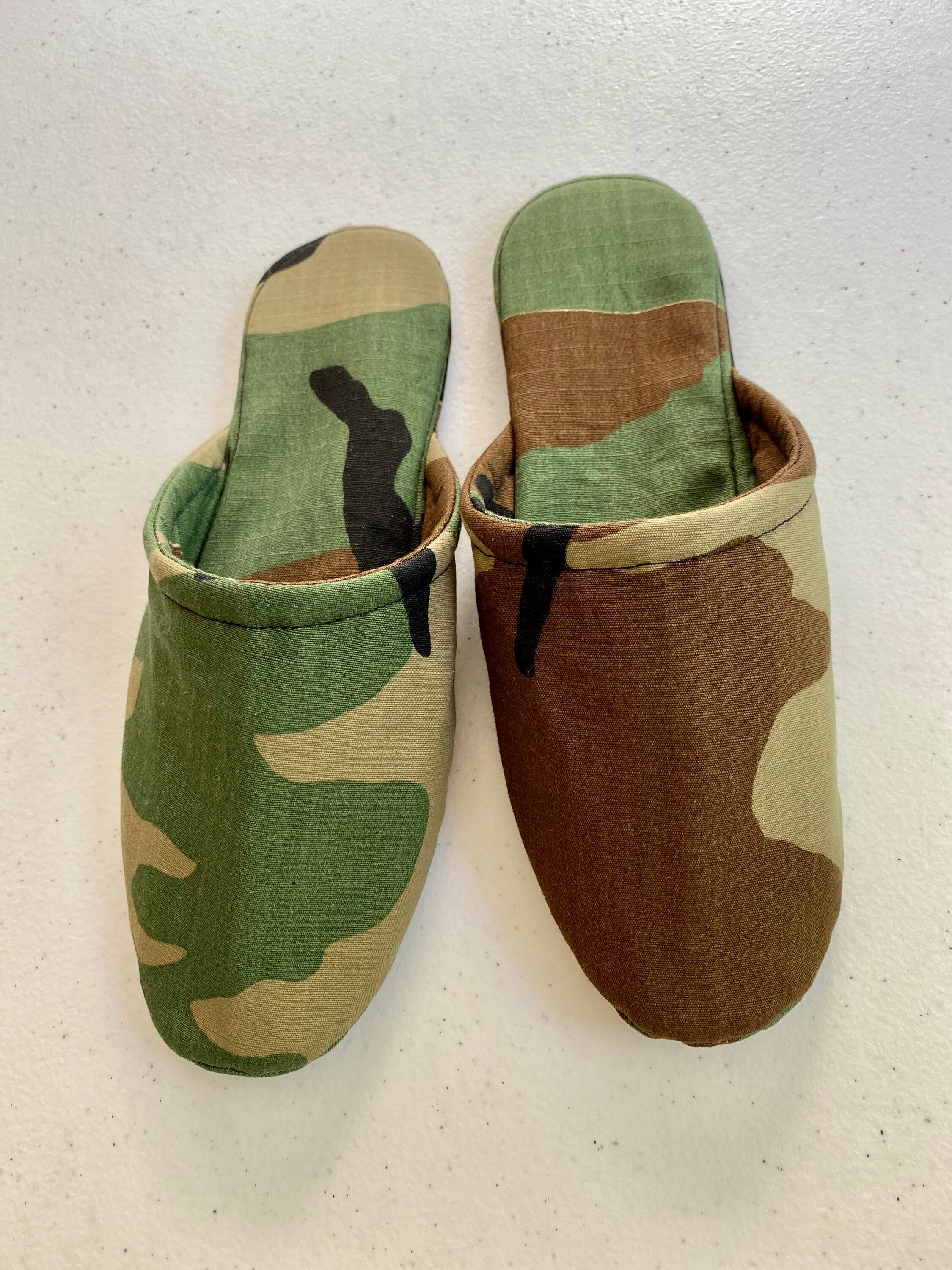 Unisex indoor slippers made to order Camo slippers handmade | Etsy