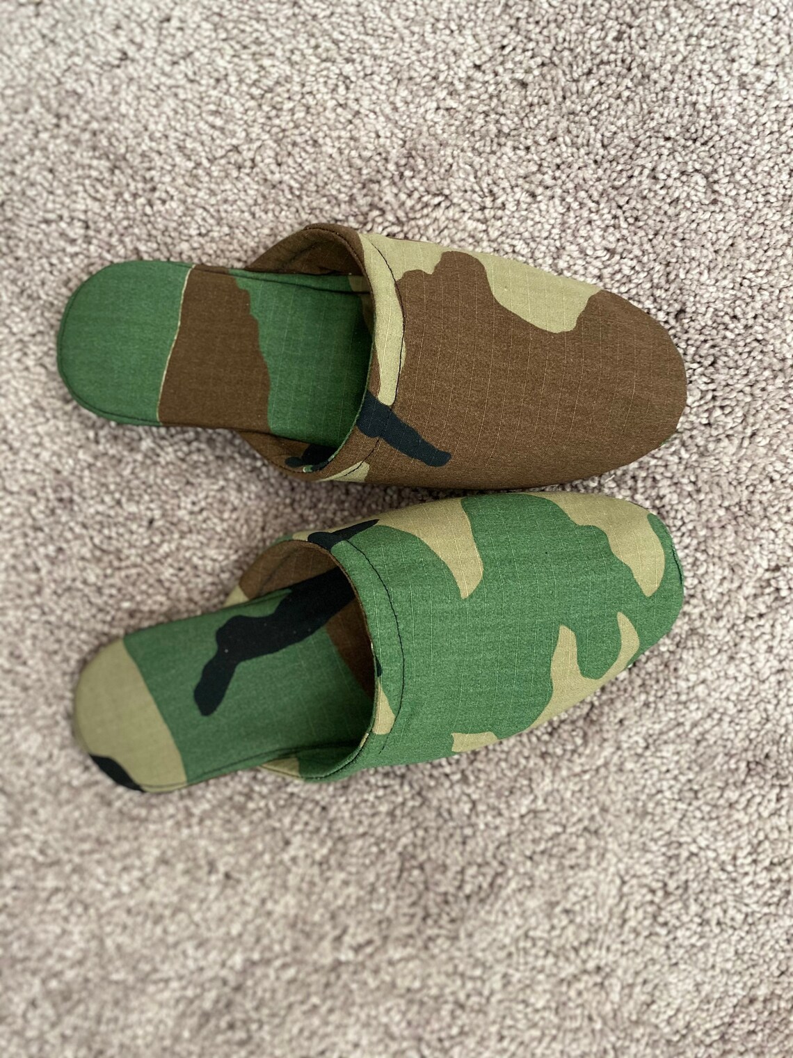 Unisex Indoor Slippers Made to Order Camo Room Shoes | Etsy