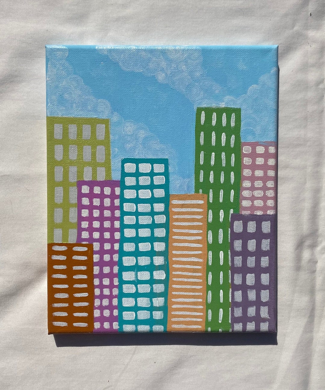 8x10 Colorful City Art - Etsy