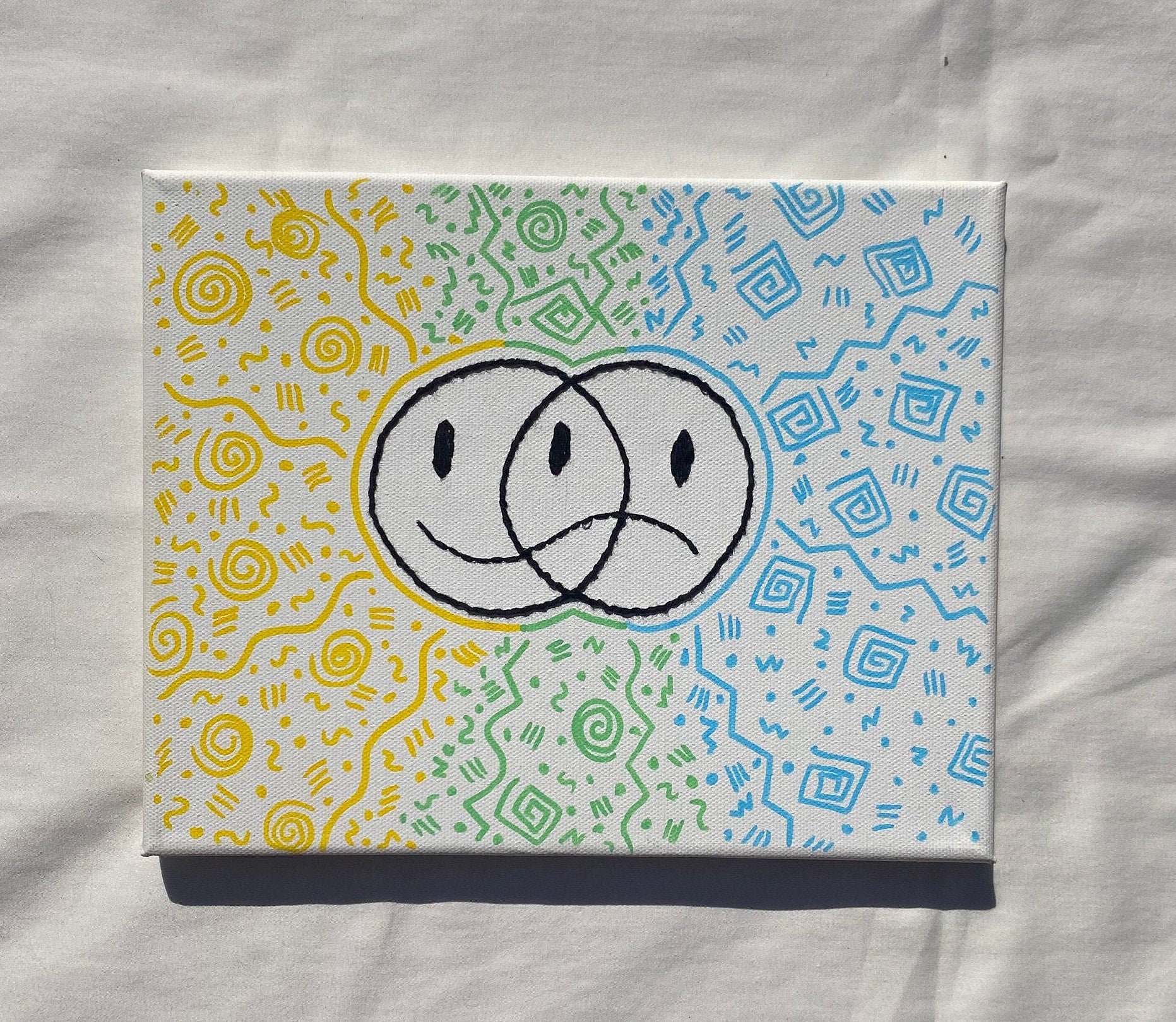 8x10 Smiley Face Threaded Art - Etsy