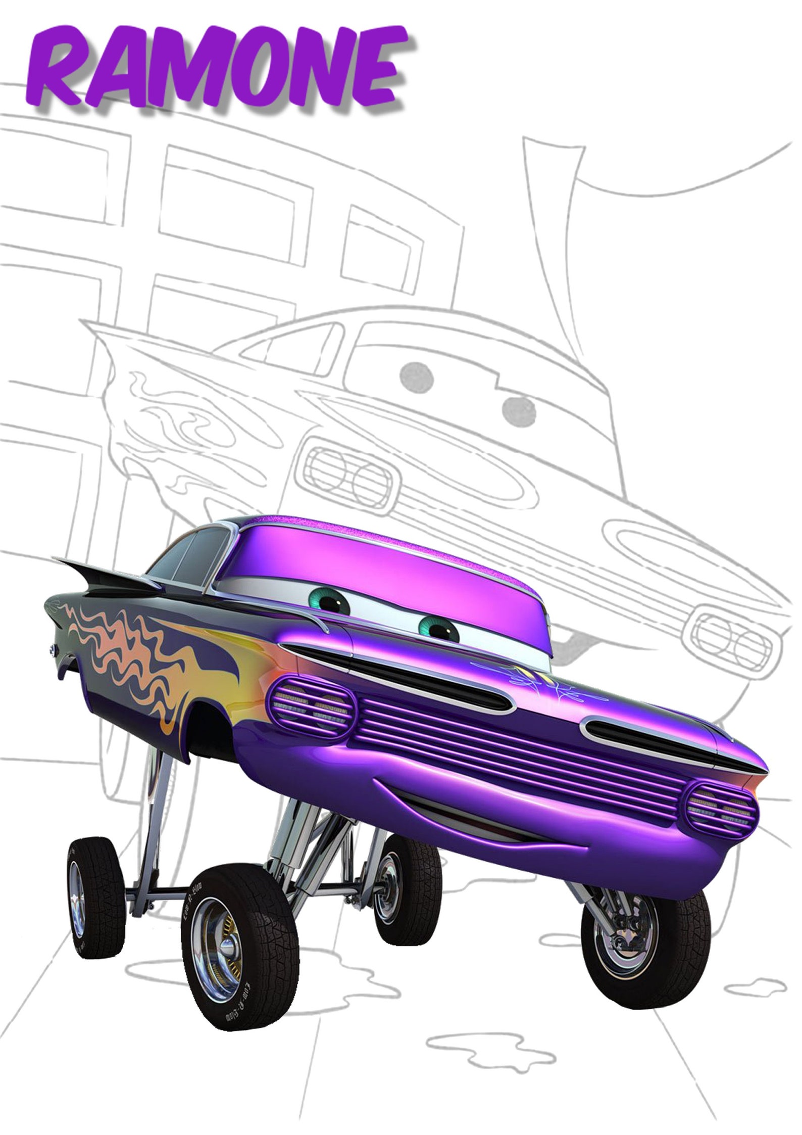 Disney Cars Drawing Set Of 4 Prints Disney Wall Art Disney | Etsy