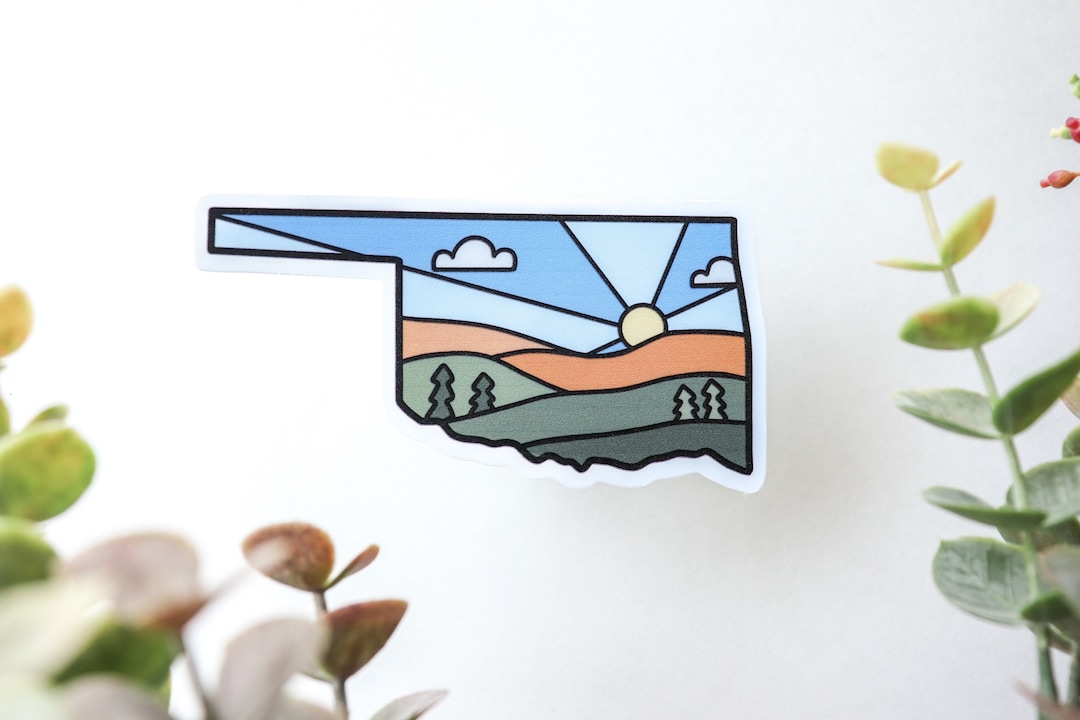 Oklahoma Sticker | State Sticker | Waterproof Sticker - Etsy