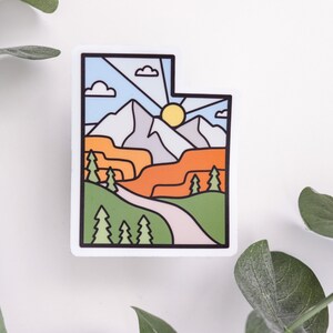 Utah Sticker State Sticker Waterproof Sticker - Etsy