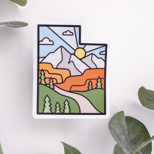 Utah Sticker State Sticker Waterproof Sticker - Etsy