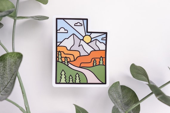 Utah Sticker State Sticker Waterproof Sticker - Etsy