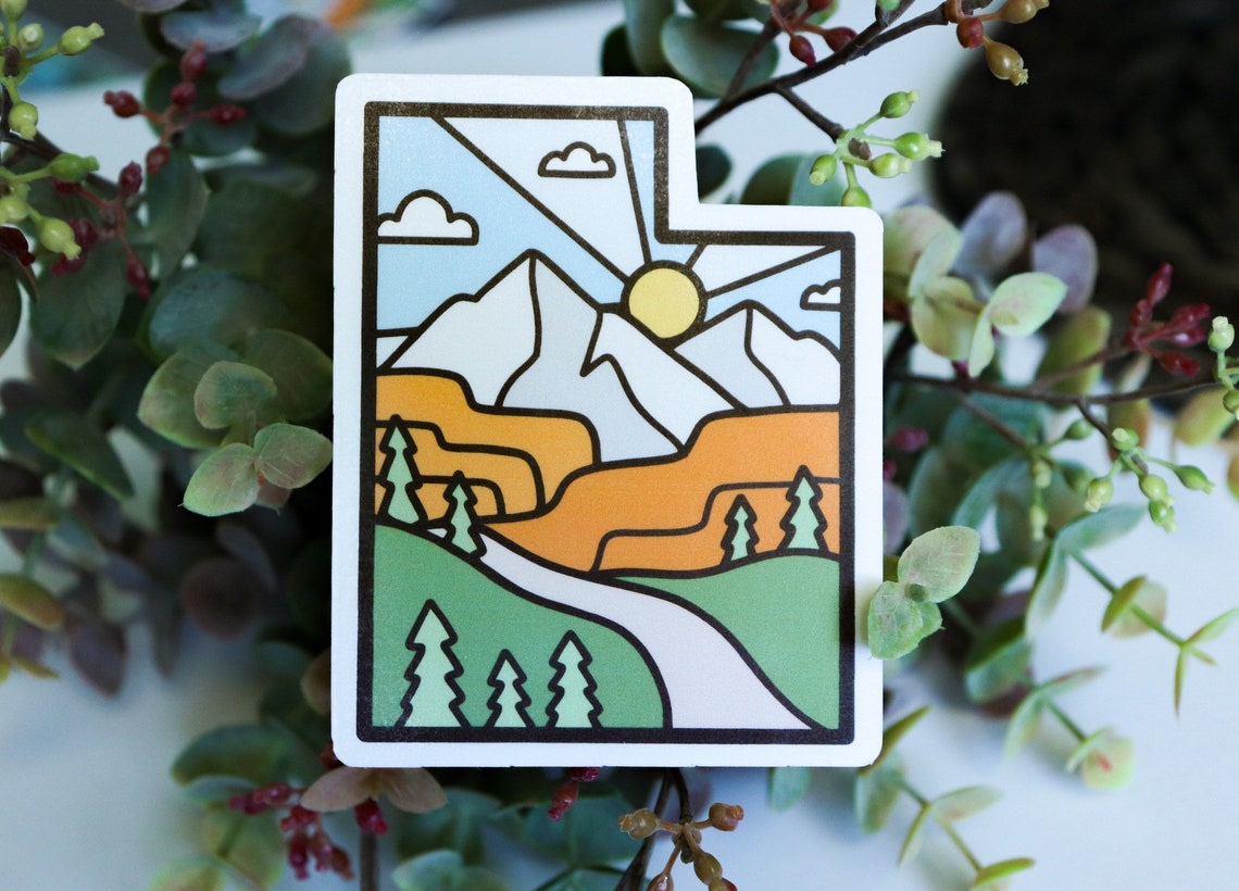 Utah Sticker State Sticker Waterproof Sticker - Etsy