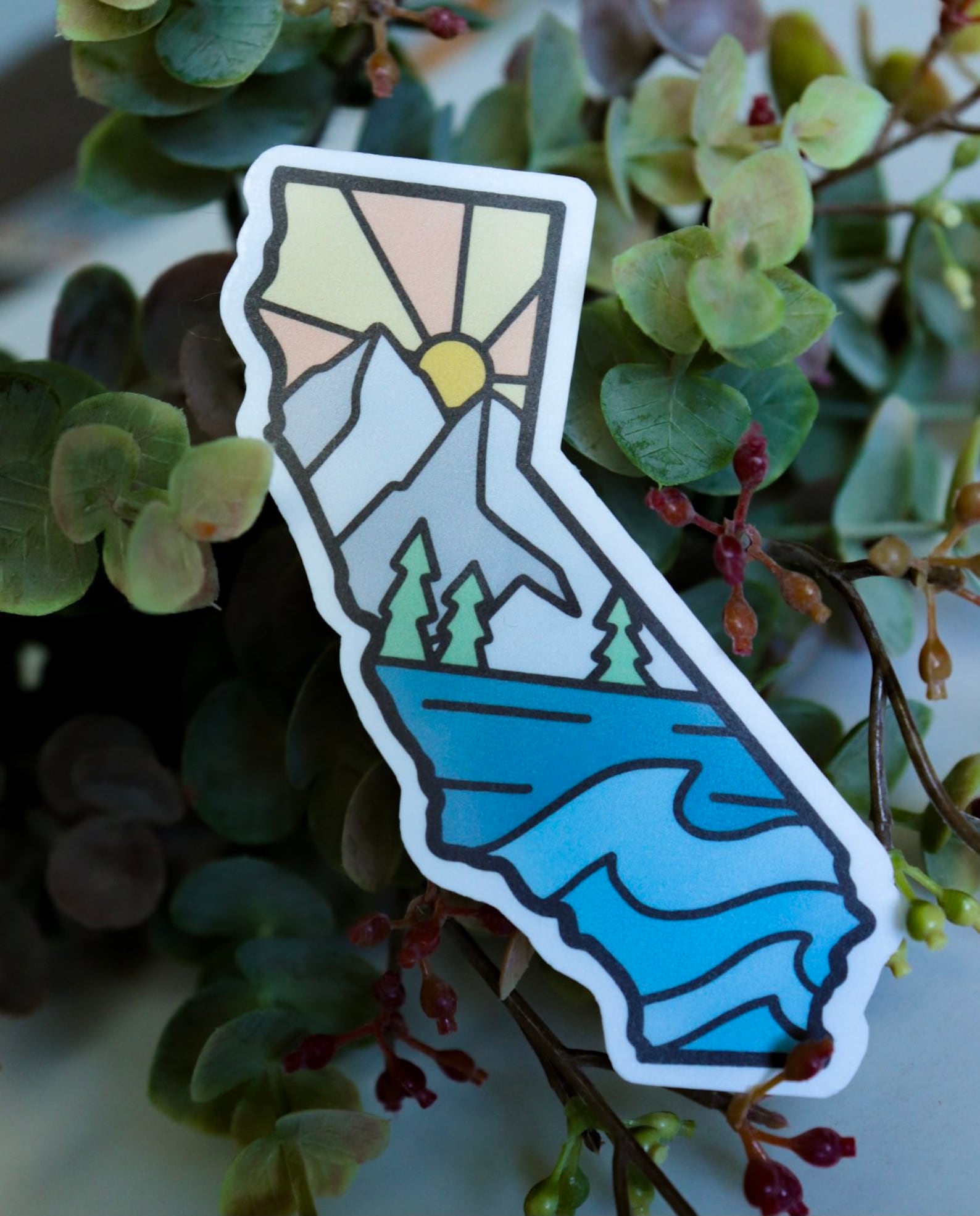 California Sticker State Sticker Waterproof Sticker | Etsy