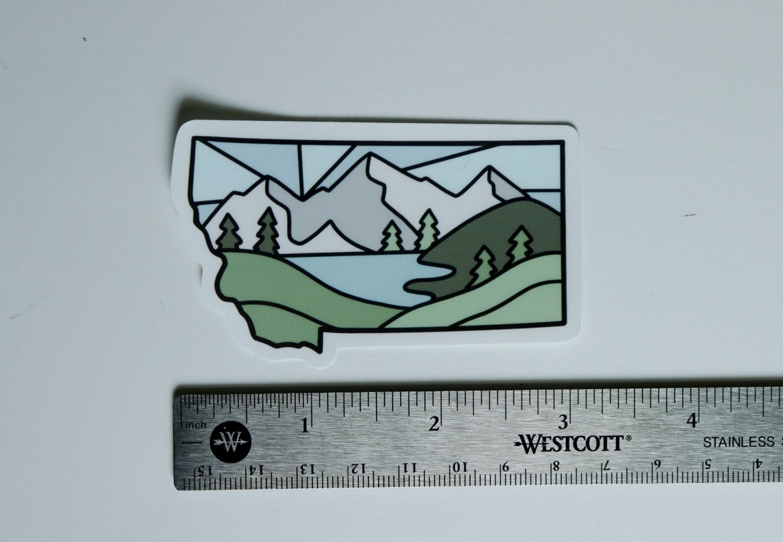 Montana Sticker State Sticker Waterproof Sticker | Etsy