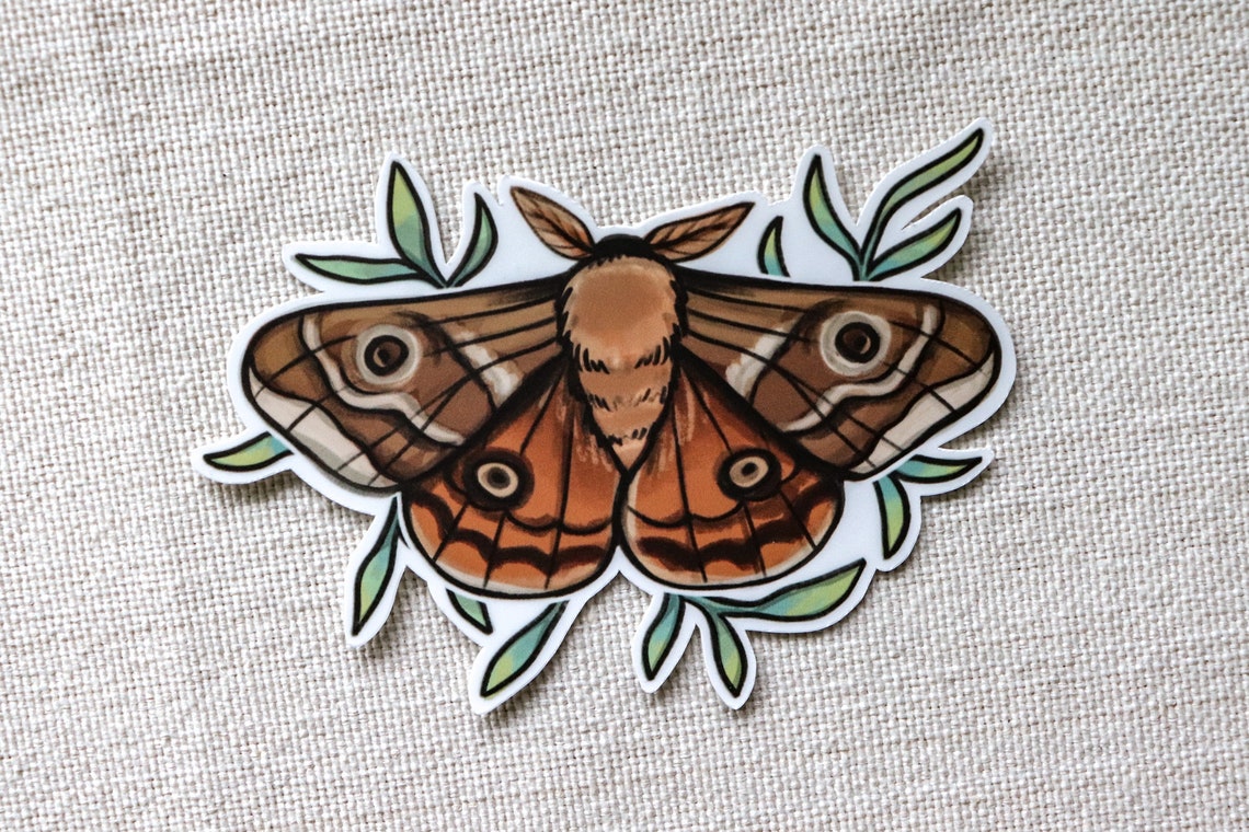 Moth Sticker Waterproof Sticker - Etsy