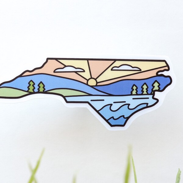 North Carolina Sticker - Etsy