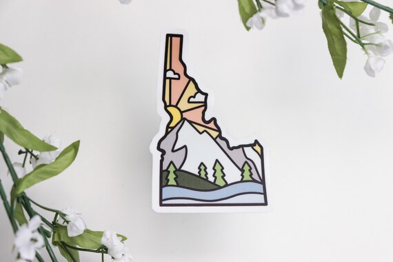 Idaho Sticker State Sticker Waterproof Sticker - Etsy