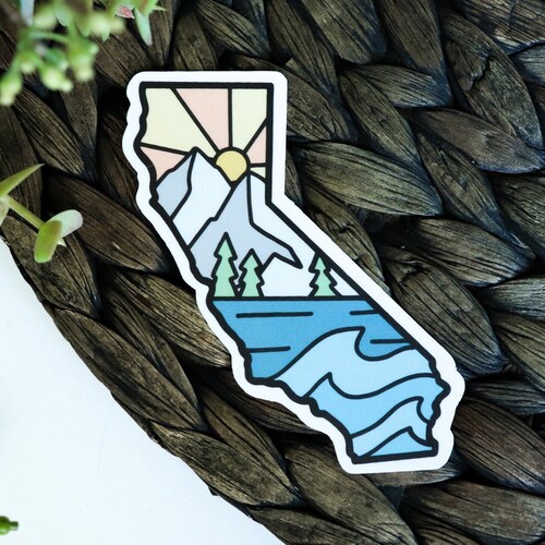 California Sticker State Sticker Waterproof Sticker | Etsy