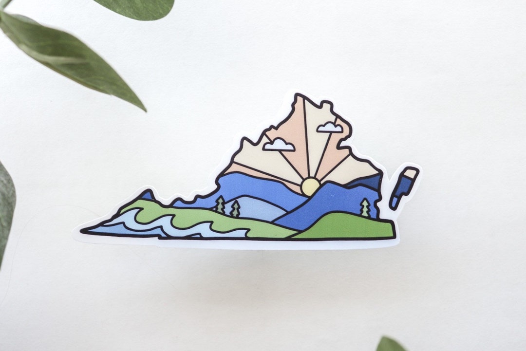 Virginia Sticker | State Sticker | Waterproof Sticker - Etsy